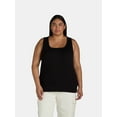 Terra And Sky Womens Plus Square Neck Ribbed Tank Top 2 Pack Sizes 0x