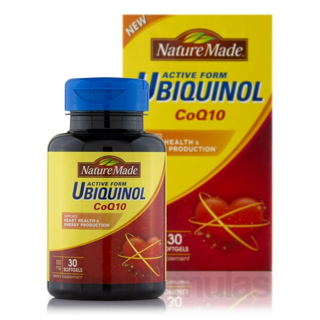Nature Made Ubiquinol CoQ10 Active Form Dietary Supplement Softgels ...