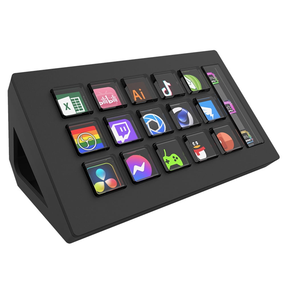 Controlador Transmisión en Vivo para Stream Deck 15 Teclas Macro LCD ...