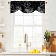 Abstract Conch Tie Up Valance Curtains Marine Life City Route Black ...