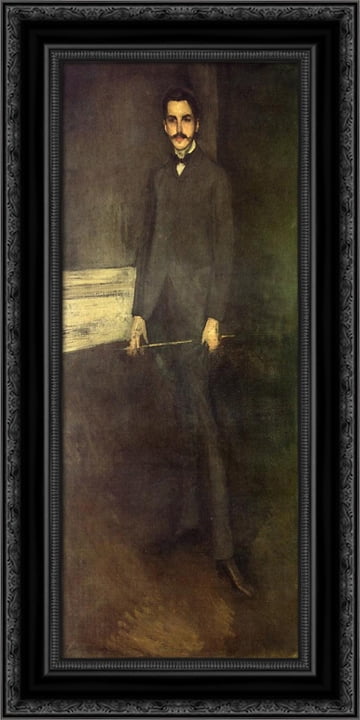 Portrait of George W. Vanderbilt 15x24 Black Ornate Wood Framed Canvas ...