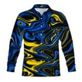 Royal Blue Mens T Shirts Graphic Tops Tee for Man Long Sleeve Collared ...