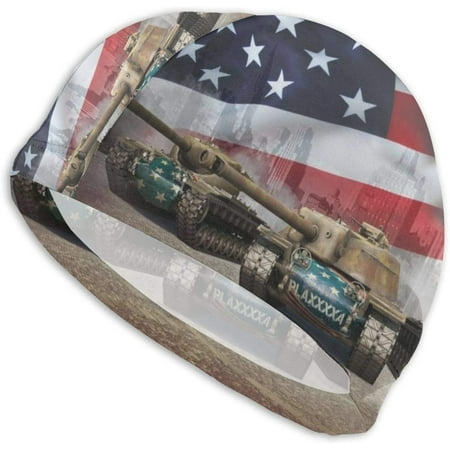 Men and Women Silicone Tank Eagles USA Flag Swimming Caps Waterproof ...
