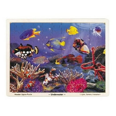Melissa & Doug Under the Sea Ocean Animals Wooden Jigsaw Puzzle With ...
