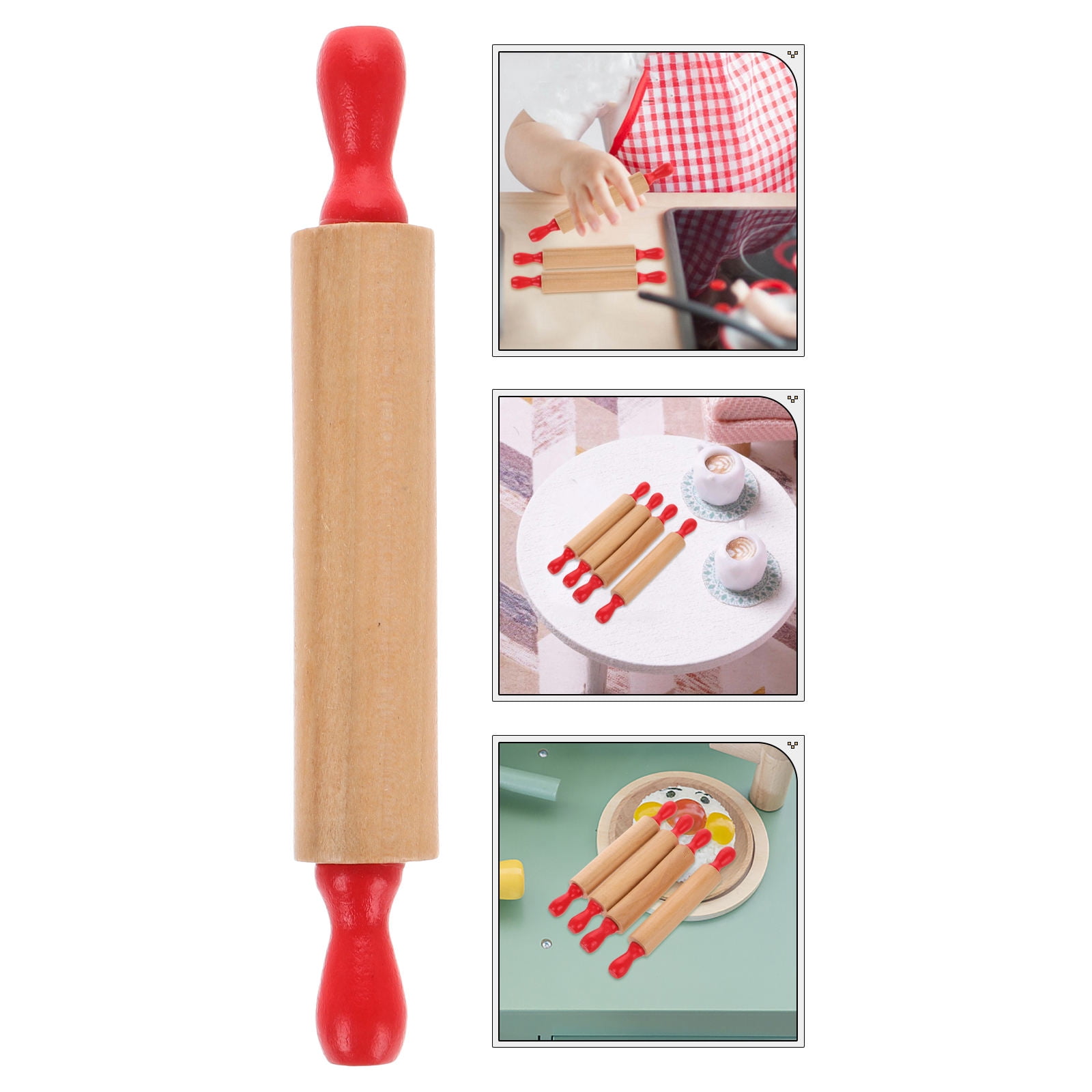 Click here for Honmeet 4pcs Baking Accessories Wood Rolling Pin F... prices