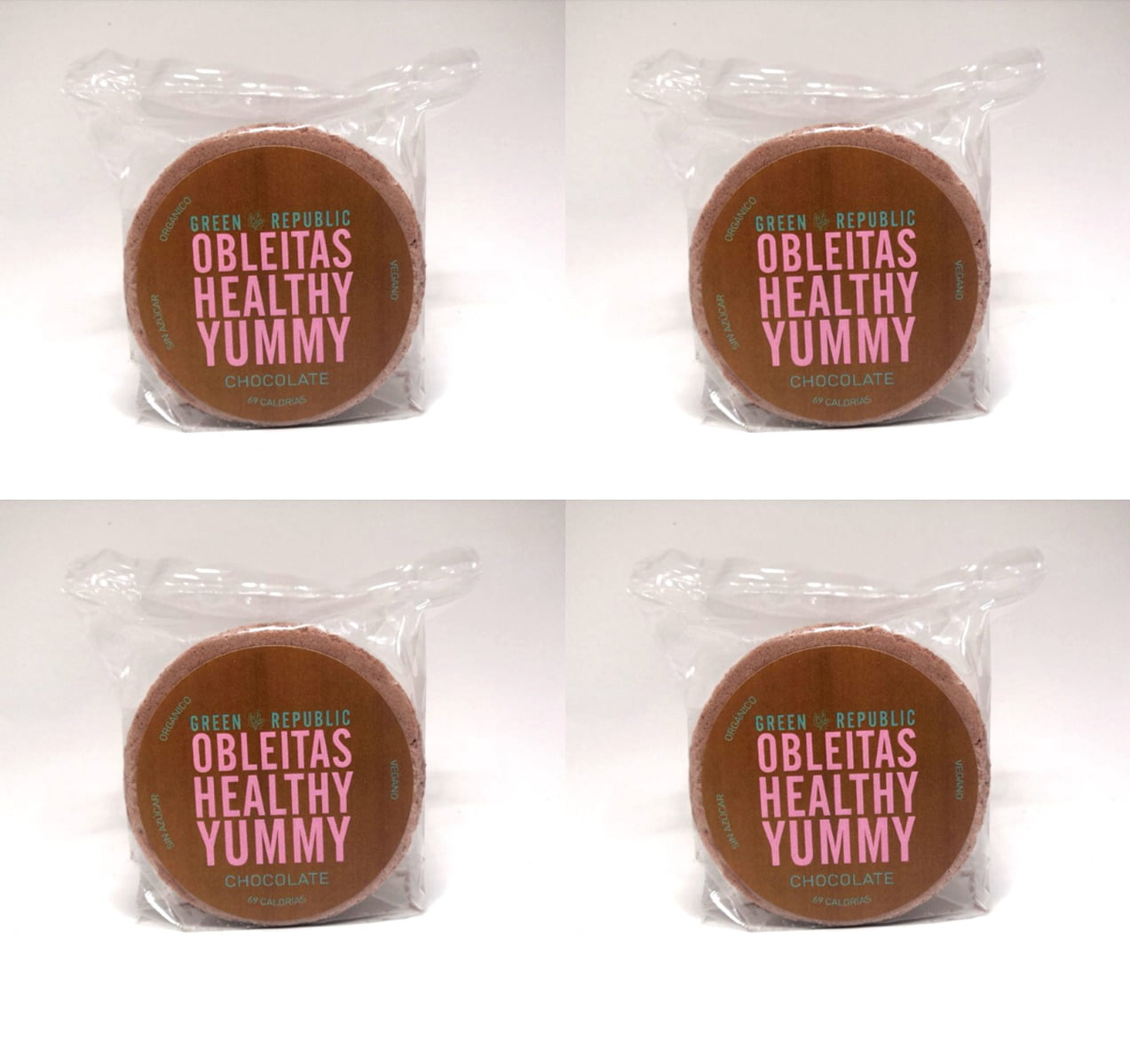 4 Piezas de Obleitas de sabor chocolate Green Republic Obleas | Walmart ...