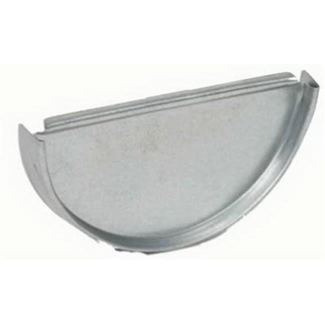 Amerimax Home Products CEN265 5 in. Galvanized Half Round End Cap ...
