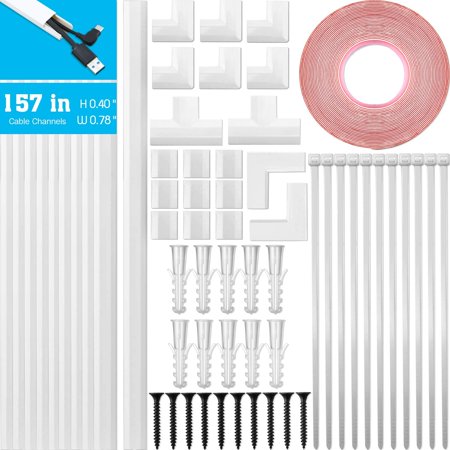 Cord Cover Raceway Kit, 157 Cable Management Kit, Include 10 Cable ...