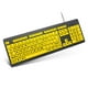 Large Print Computer Keyboard, high Contrast Yellow Keys, Large Print ...