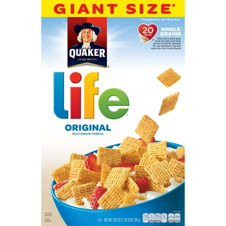 Quaker Life Multigrain Cereal, Original, Giant Size, 24.8 oz Box ...