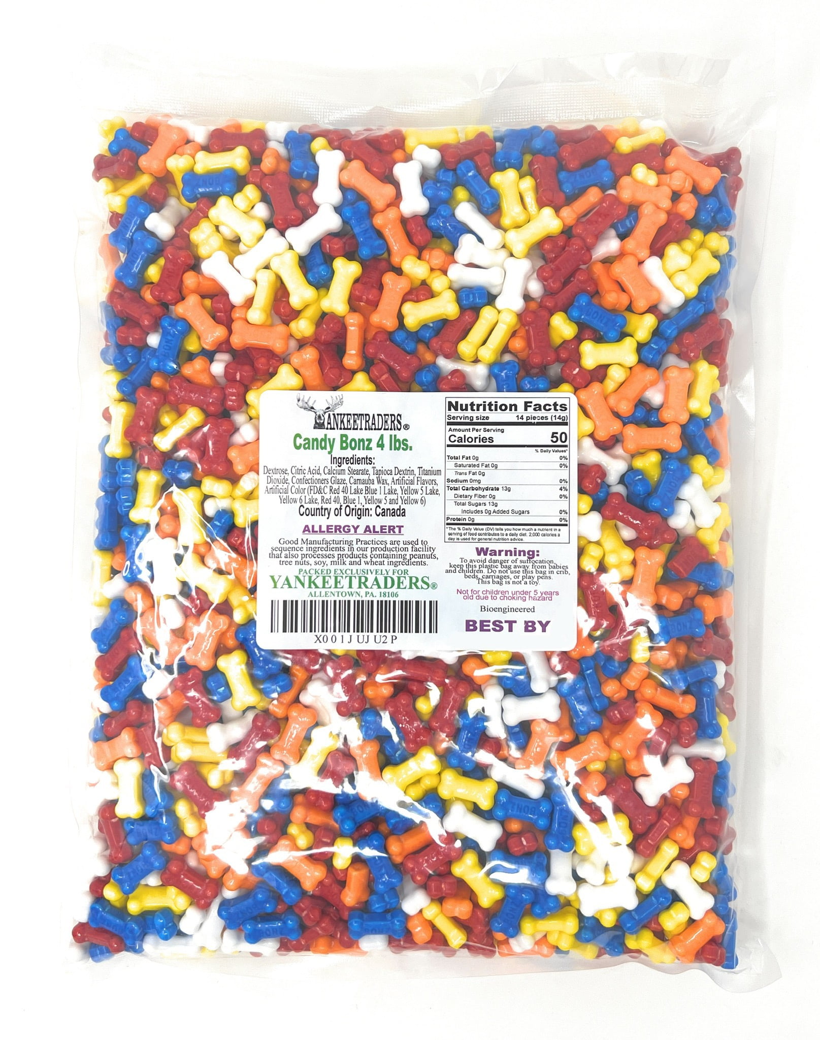 Candy Bonz, Assorted Dog Bone Shaped Candy, 4 lb. Bag - Walmart.com