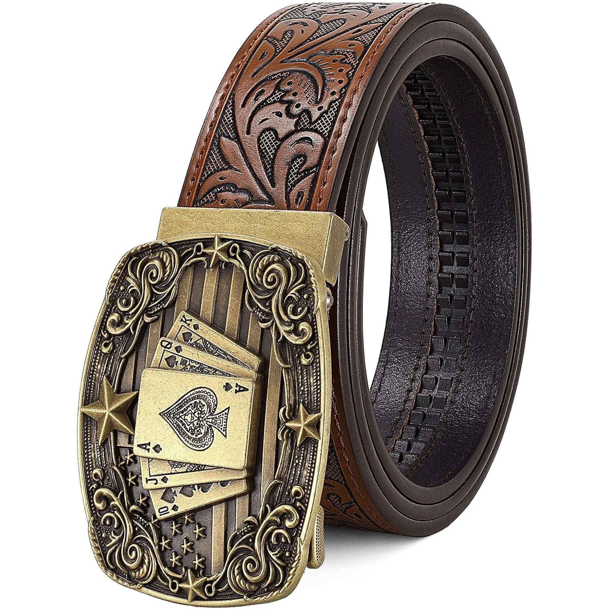 Click here for Nobrand Cowboy Western Ratchet Belt For Men Women... prices