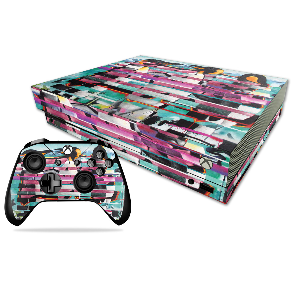 Skin Decal Wrap Compatible With Microsoft Xbox One X Penguin Party ...