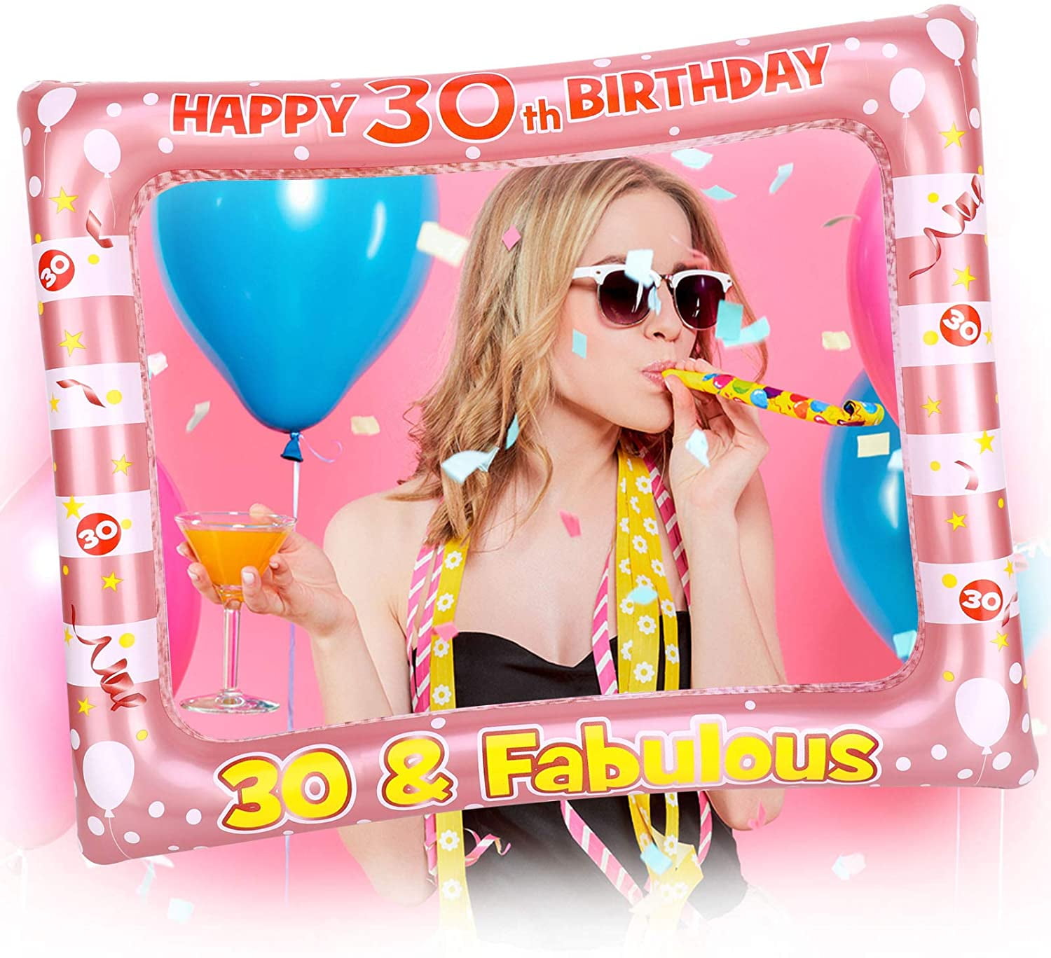 HOWAF Rose Gold 30th Birthday Party Photo Booth Frame, 30th Birthday ... HOWAF Rose Gold 30th Birthday Party Photo Booth Frame, 30th Birthday ...