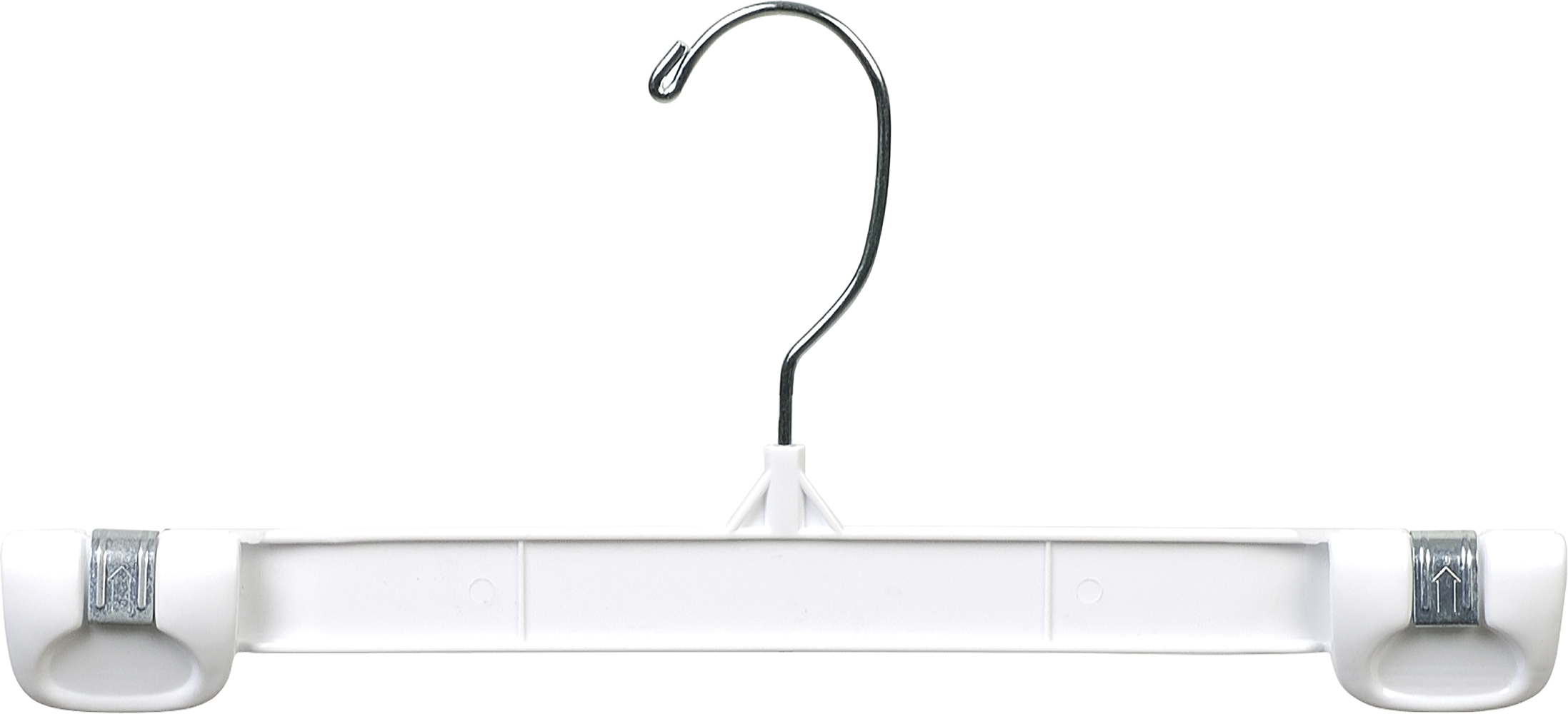 INTERNATIONAL HANGER White Plastic Bottoms Hanger with Grip Locks, 100 ...