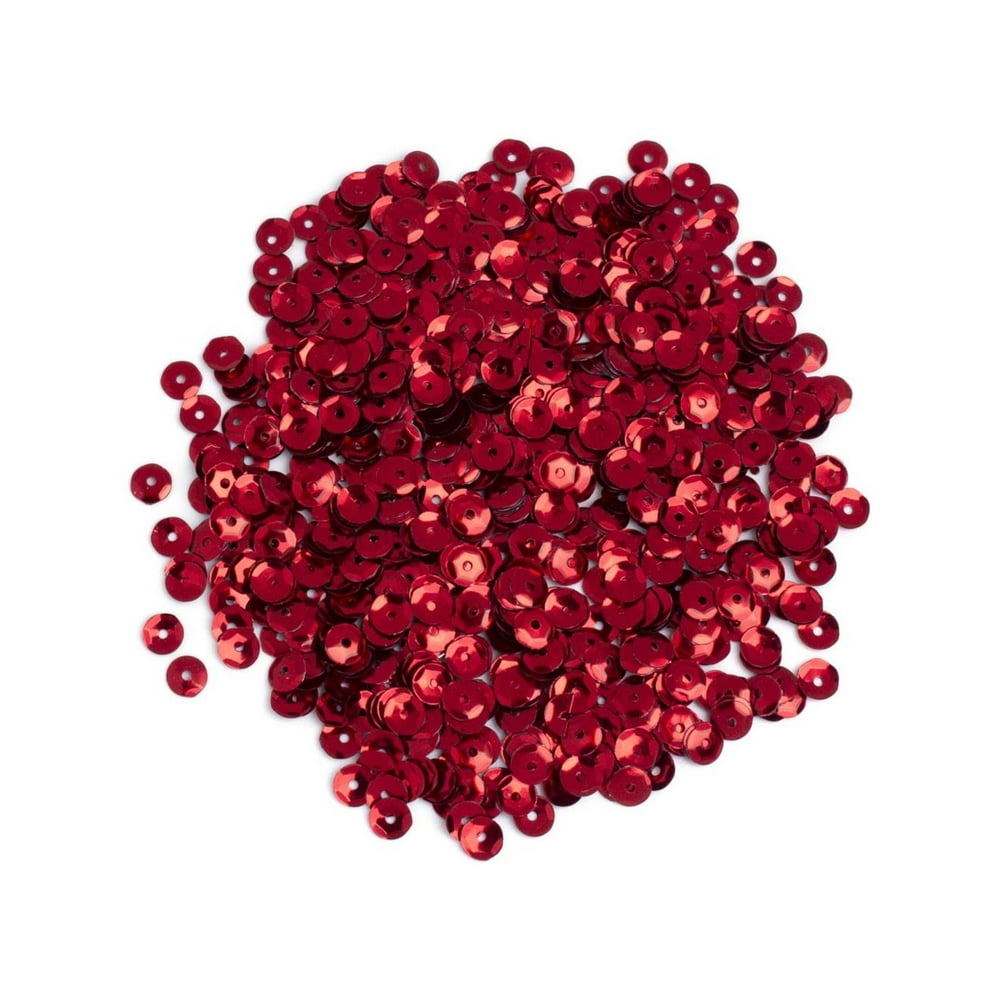5mm Red Sequins | Red Cupped Sequins - 5mm - 800 Pieces/Pkg ...