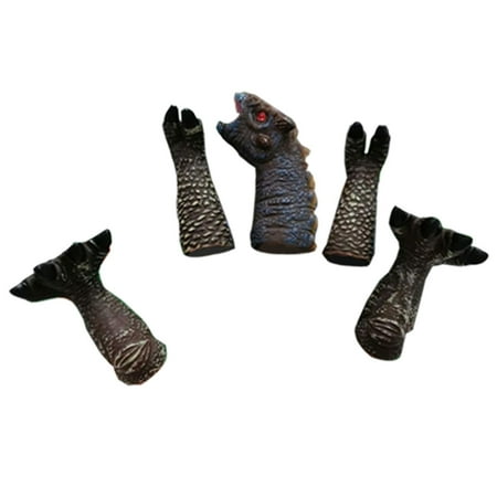 5x Dinosaur Finger Puppets Toys Finger Dolls Realistic Decorations ...