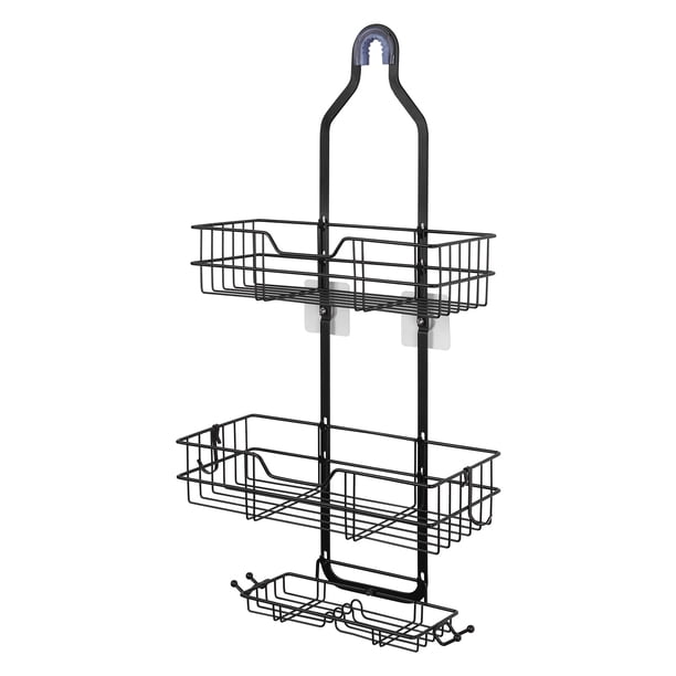 Over Head Shower Caddy Basket with Hooks, 3 Layers Bathroom Storage ...