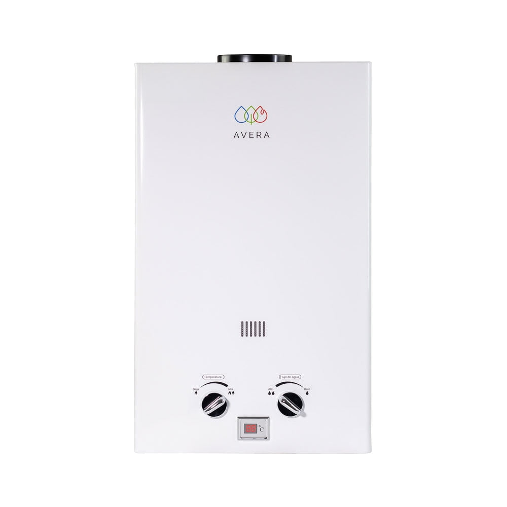 Calentador de Agua 8 Litros AVERA Boiler de Paso Gas L.P para 1.5 Servicios AVERA C8L Calentador ...
