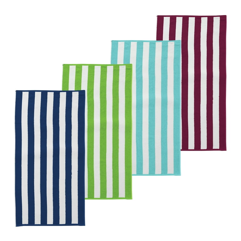 Neon Colored Striped Towels