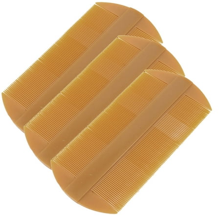 Hairstyle 3Pcs Orange Plastic Orange Dual End Dense Tooth Straight Hair ...