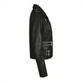 Infinity Women's Black Blue Leather Racing Biker Jacket - Walmart.com