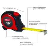 Hyper Tough 16ft. Self Lock Steel Tape Measure - Walmart.com