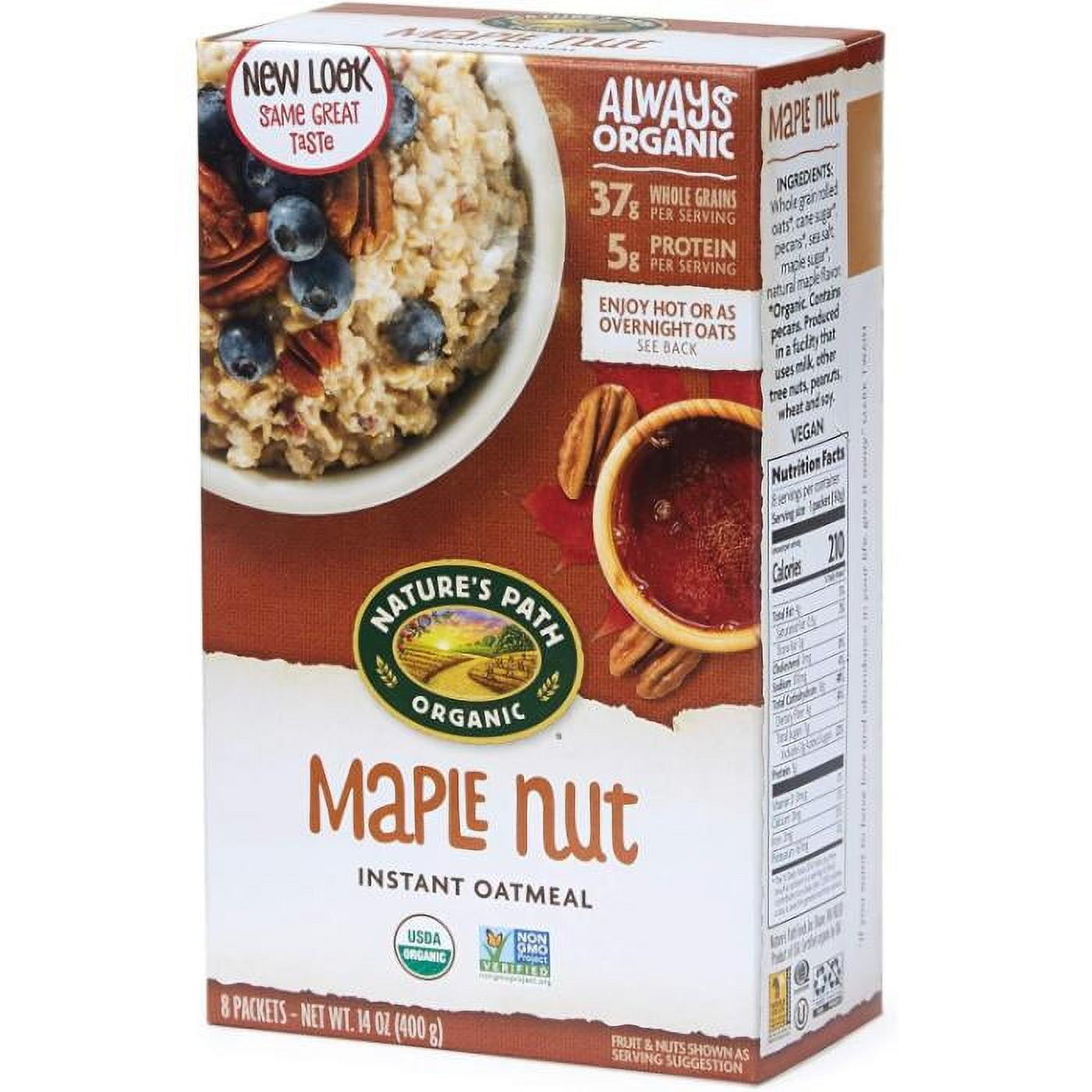 Click here for Natures Path - Instant Oatmeal Maple Nut Organic 8... prices