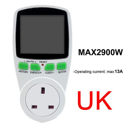 Digital Lcd Energy Watt Meter Wattmeter Wattage Electricity Kwh Power ...