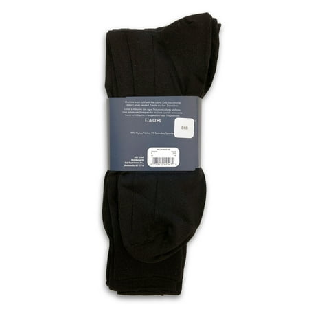 GEORGE - George Nylon Triple Rib Crew Socks, 5-Pack - Walmart.com ...