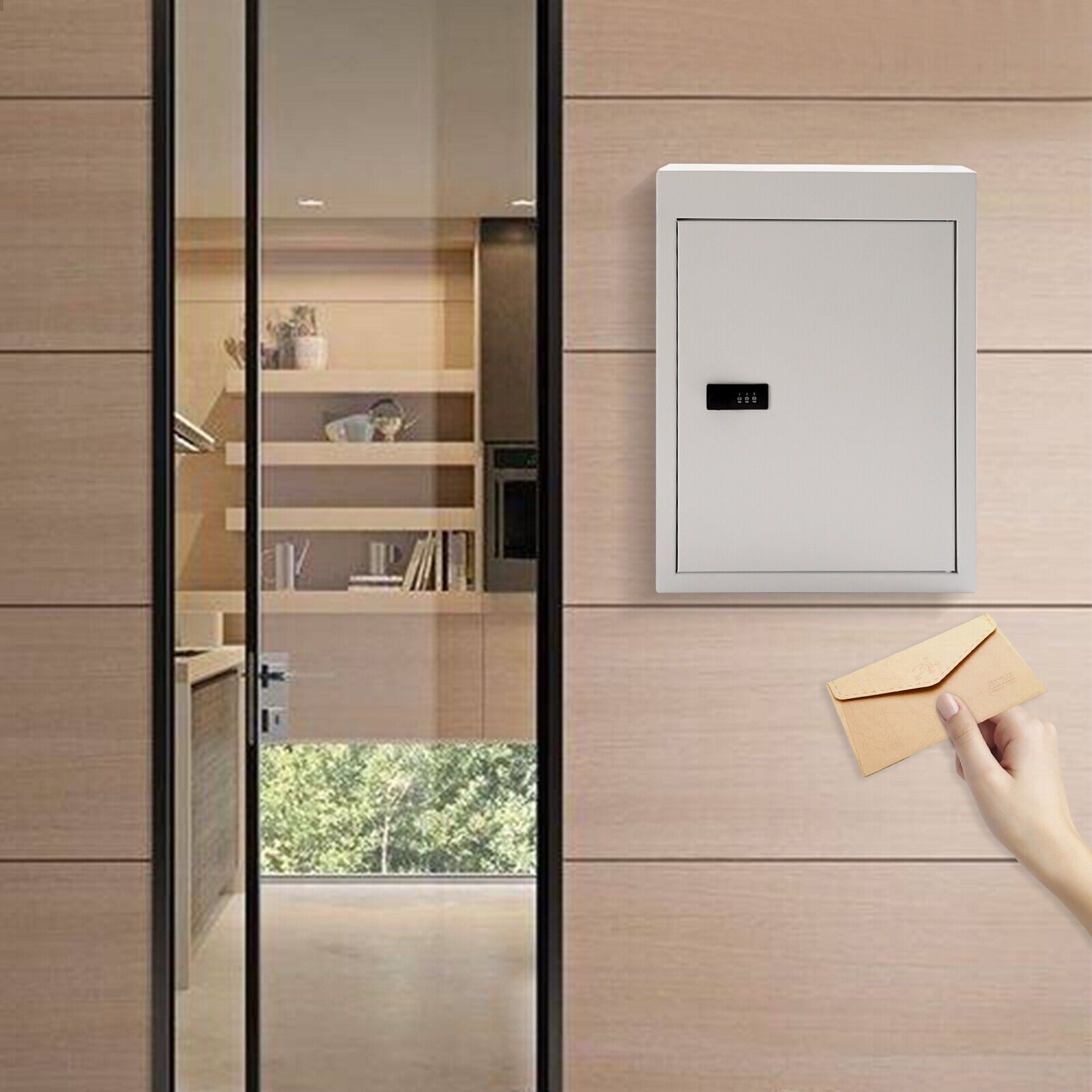 Miumaeov Through The Wall Drop Box Mail Drop Box with Password Lock ...