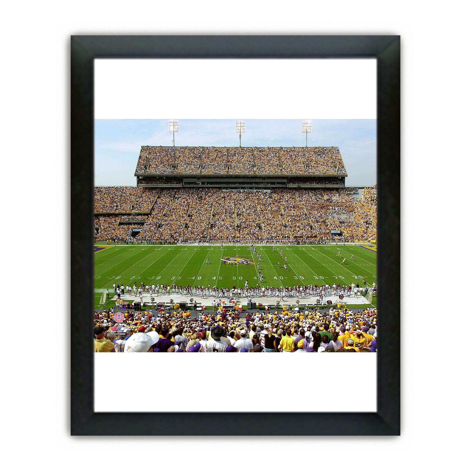 Louisiana State University - Tiger Stadium, LSU 2004 13"x16" Framed ...
