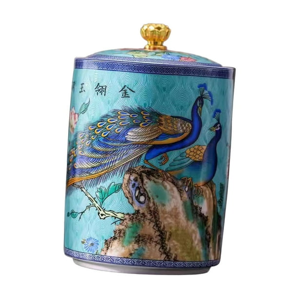 Tea Storage Bottle Jar Ceramic Food Storage Elegant Rich Colors Cereal ...