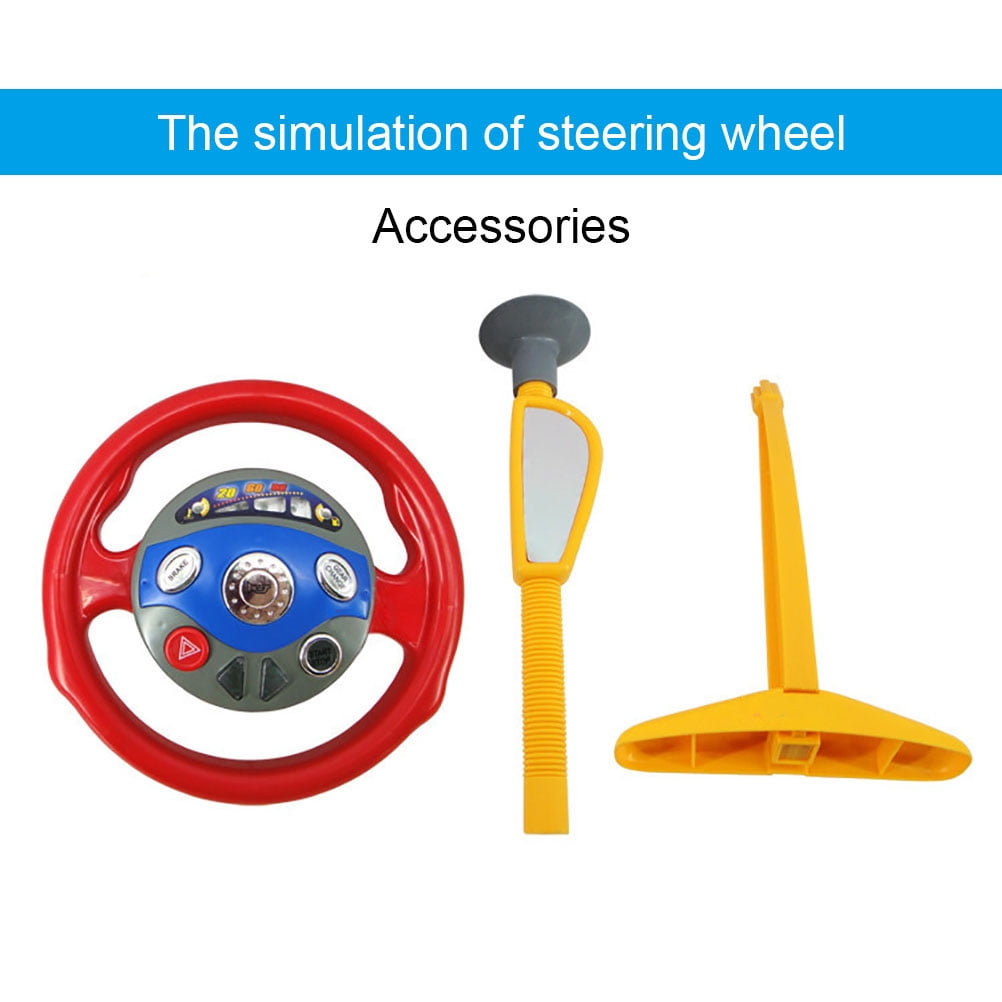 Children S Electronic Back Driver Car Steering Wheel Kids Funny Driving ...