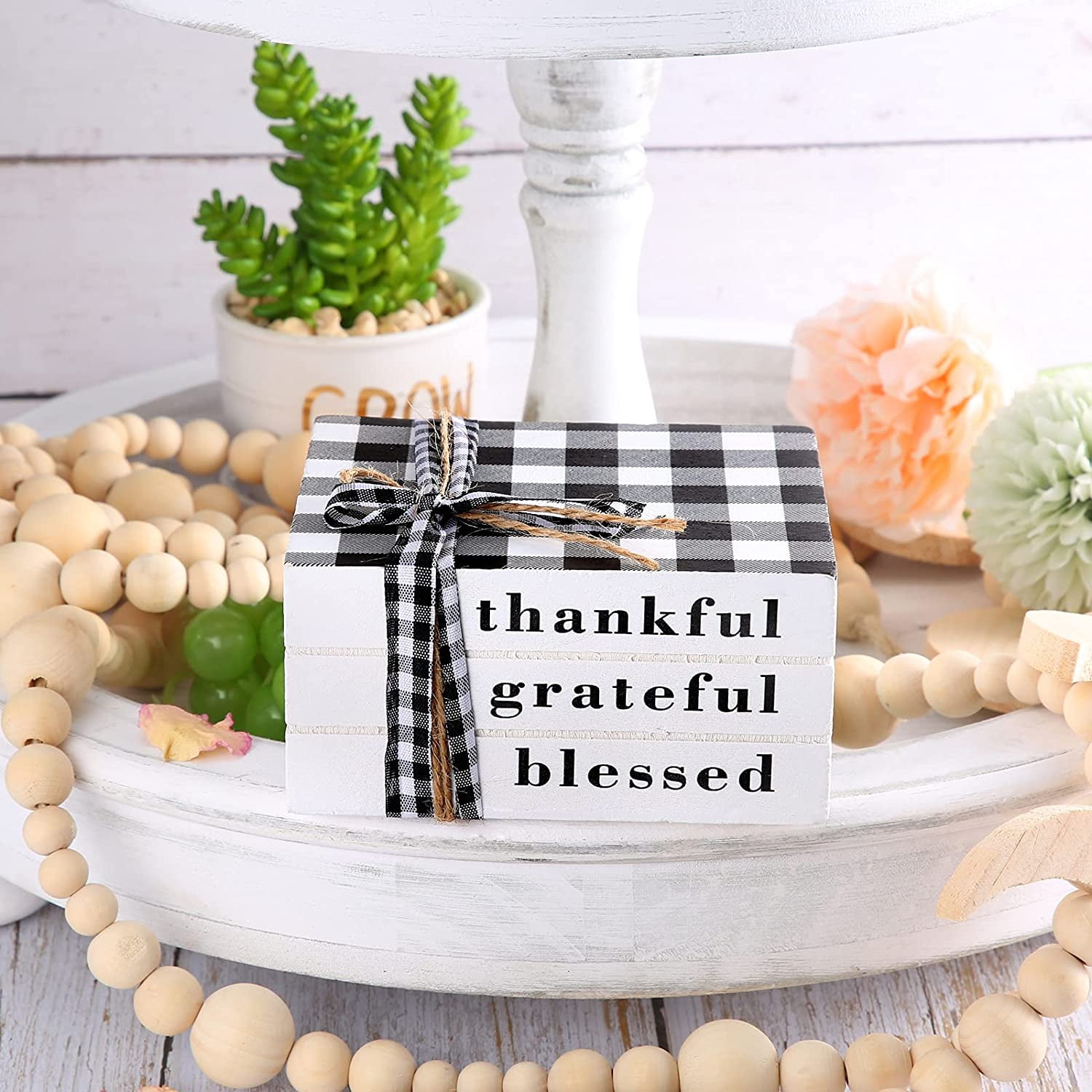 Click here for Supermandulit Farmhouse Wooden Stacked Decorative... prices