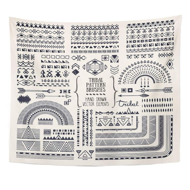 Aztec Pattern Black And White Circle