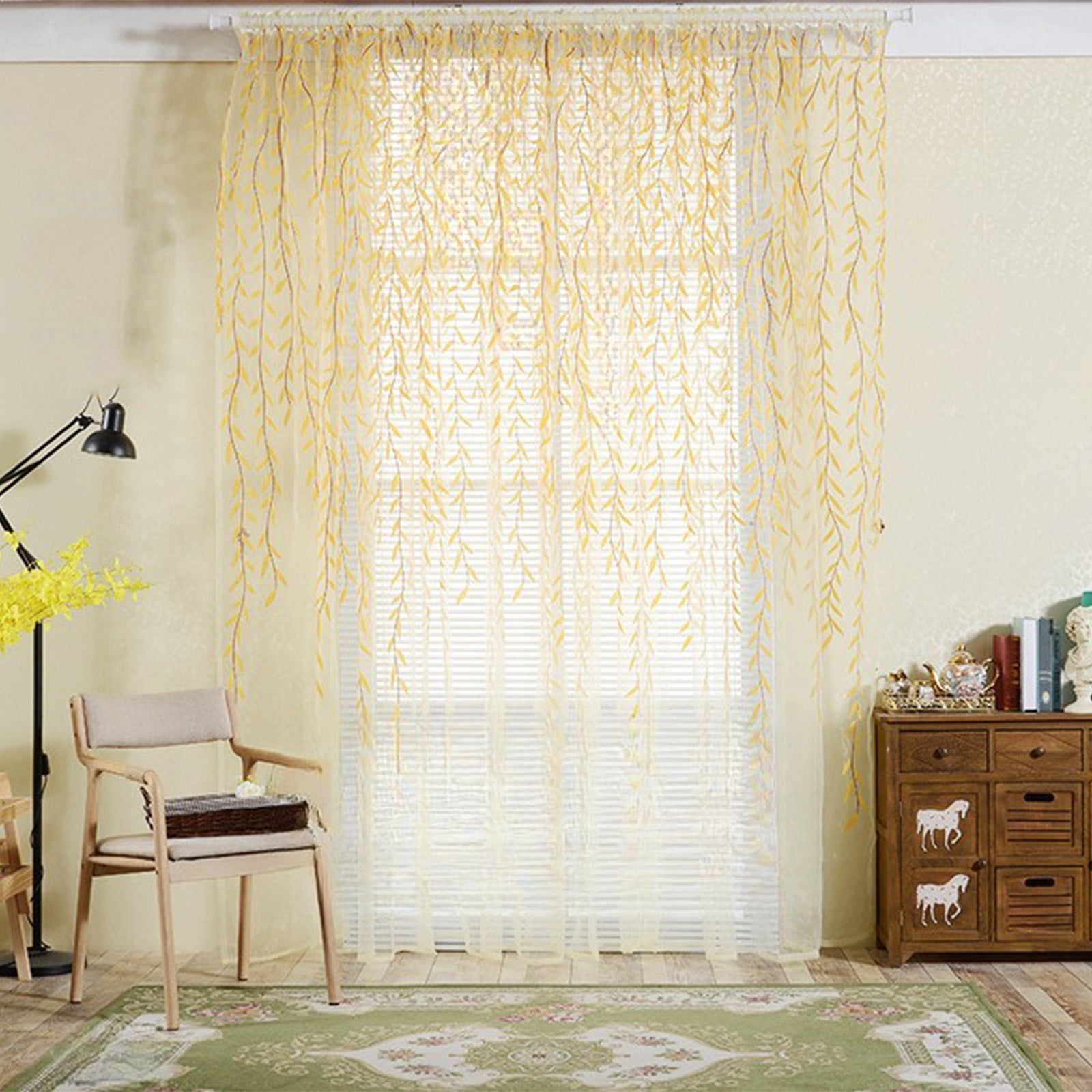 Click here for Fridja Summer Savings Yellow Voile Sheer Room Curt... prices