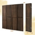 Costway 4-Panel Pegboard Display 5 FT Folding Privacy Screen with Solid ...