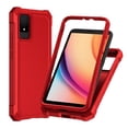 Phone Case for TCL K11, Full Body TPU Cover Case + Tempered Glass (Red ...