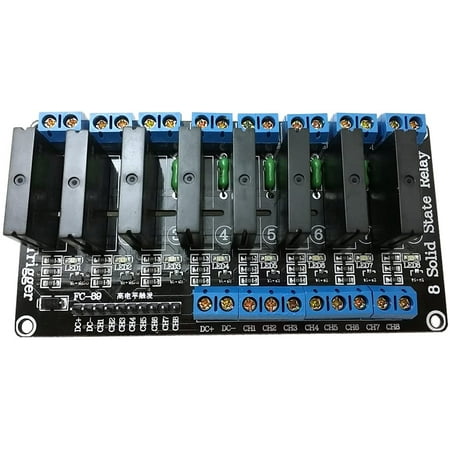 5V 8-Channel Solid State Relay High Level Trigger SSR Module Board for ...