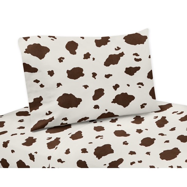 Western Cow Print Twin Size Microfiber Sheet Set by Sweet Jojo Designs ...