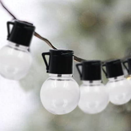 Solar Powered String Lights with Hanging Sockets, 20 Big Edison Bulbs ...