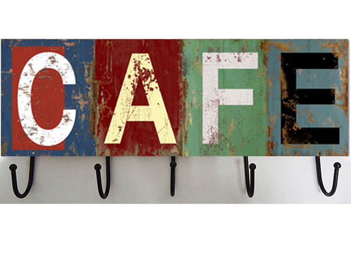 "Cafe Hook " Wooden Sign - Walmart.com