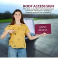 ADA CENTRAL SIGNS - 6" X4" Roof Access Sign - ADA Compliant Tactile ...