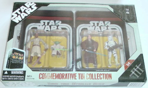 Star Wars Episode III 3 Collectible Tin Action Figure Set REVENGE OF ...