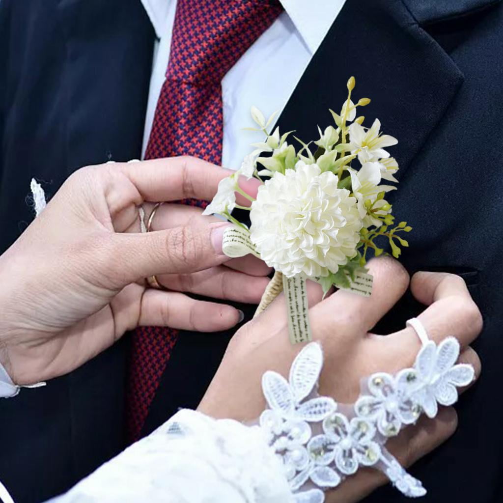 Sharp Wrist Corsage Groomsmen and Bridesmaids Groom Wedding Party Decor ...