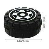 50Pcs Toy Car Wheels for Kids Use Black Plastic DIY Assemble Wheels to ...
