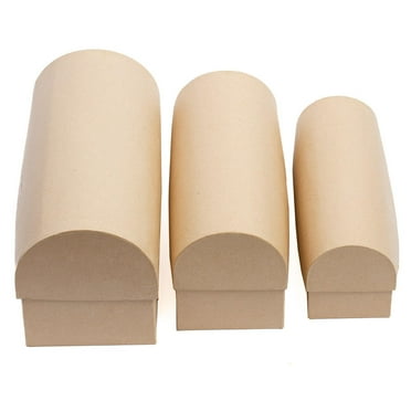 Factory Direct Craft Unfinished Paper Mache Square Boxes with Lids ...