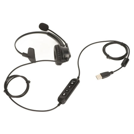 Call Center Headset, Plug And Play Computer Headset Soft Single Ear ...