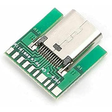 DIY USB 3.1 Type C Female Socket Connector Plug SMT Type with PC Board ...